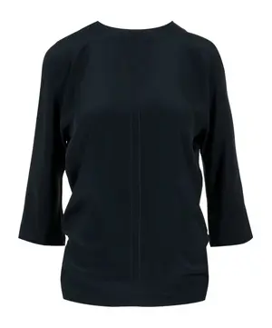 N.21 Crew Neck Three-quarter Sleeve Top - Black