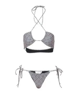 Philosophy Di Lorenzo Serafini Tie Detail Bikini Set - Gray