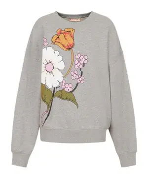 Marni Melodia Floral Printed Sweatshirt - Grey