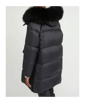 YVES SALOMON Lambshearling-hooded Down Jacket