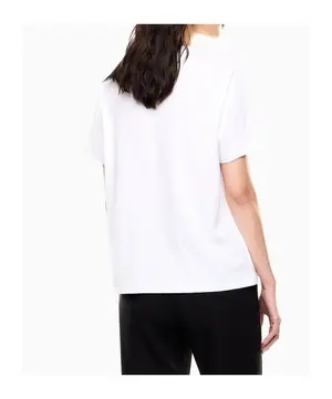 EA7 Logo Sequin Embellished Crewneck T-shirt
