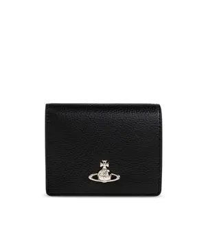 VIVIENNE WESTWOOD Orb Plaque Bi-fold Wallet - Black