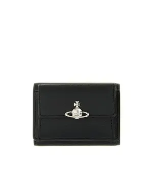 VIVIENNE WESTWOOD Orb Plaque Trifold Wallet - Black
