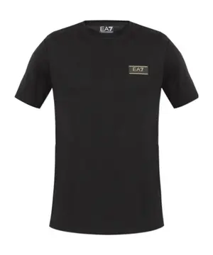 EA7 Logo Patch Crewneck T-shirt - Black