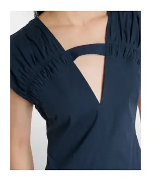 Proenza Schouler Manoela Cotton-blend Midi Dress - Black
