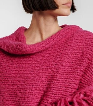 Gabriela Hearst Lauren Fringed Cashmere Shawl - Pink