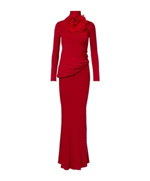 Magda Butrym High-neck Long-sleeved Dress - Red