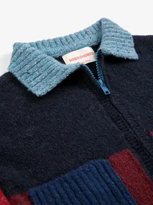 BOBO CHOSES Colour-block Zipped Cardigan