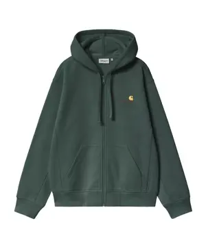 Carhartt Work In Progress Hooded American Script Jacket - Kale