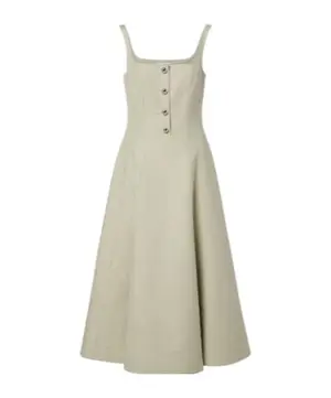 Altuzarra Orrie Cotton-blend Midi Dress - Nude