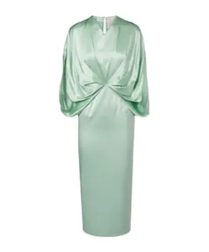 ROKSANDA Tari Gathered Silk Cocktail Dress - Green