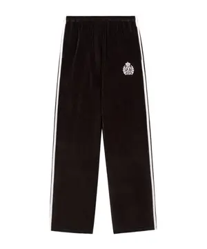 SPORTY  RICH Velour Sweatpant - Black