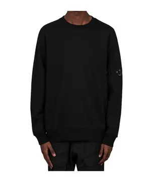 C.P. COMPANY Logo Crew Neck Sweatshirt - Black