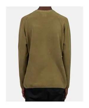 C.P. COMPANY Crewneck Chenille Sweater With Logo Pocket Detail
