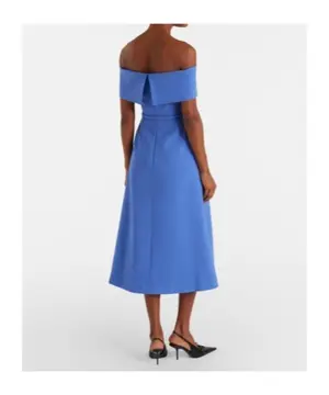 Carolina Herrera Belted Wool-blend Midi Dress