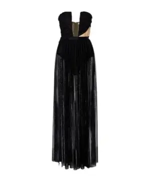 NENSI DOJAKA Semi-sheer Gown - Black