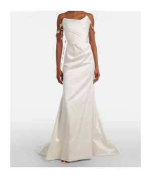 VIVIENNE WESTWOOD Bridal Gown With Faux Pearl Embellishments