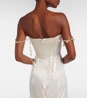 VIVIENNE WESTWOOD Bridal Gown With Faux Pearl Embellishments