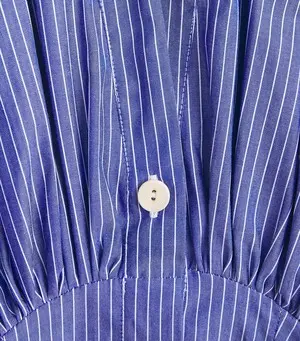 Palmer//harding Draped Striped Shirt - Blue