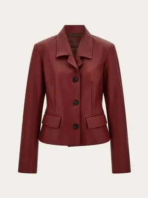 FERRAGAMO Fitted Deerskin Jacket - Red