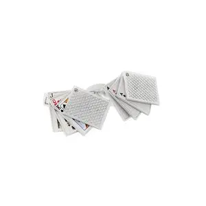 Tateossian Playing Card Cufflinks In Palladium Plated - Gray/yellow
