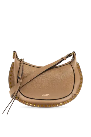 Isabel Marant Étoile Oskan Mono" Textured Leather Hobo Bag With Gold Tone Studs