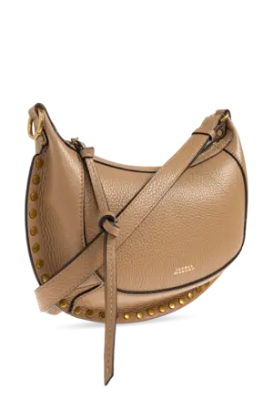 Isabel Marant Étoile Oskan Mono" Textured Leather Hobo Bag With Gold Tone Studs