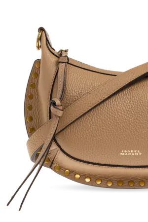 Isabel Marant Étoile Oskan Mono" Textured Leather Hobo Bag With Gold Tone Studs