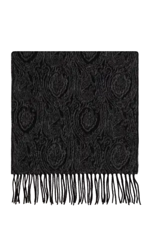 Etro Wool Scarf With Fringes