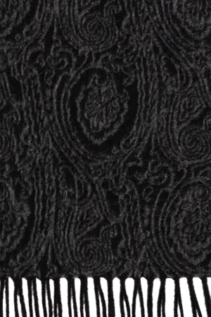 Etro Wool Scarf With Fringes