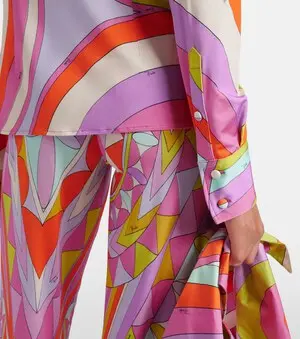 Emilio Pucci Iridescent Satin Jersey Shirt - Multicoloured