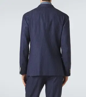 Dunhill Pinstripe Double-breasted Linen Blazer