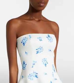 LEO LIN Jessica Floral Bustier Gown