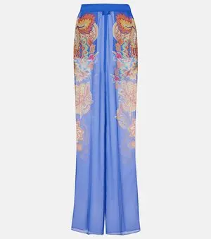 Etro Paisley Wide-leg Pants - Multicoloured