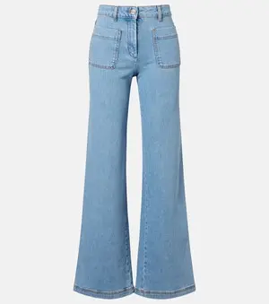Etro Pegaso Wide-leg Jeans - Blue
