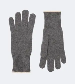 Brunello Cucinelli Cashmere Gloves - Grey