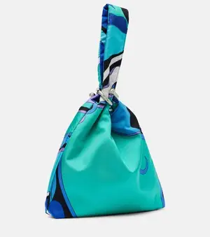 Emilio Pucci Emilio Orchidee Silk Top-handle Bag - Blue