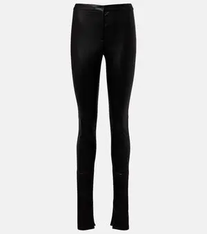 Gucci Leather Skinny Pants - Black