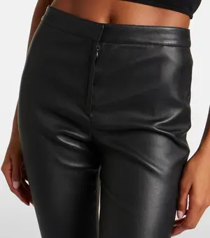 Gucci Leather Skinny Pants With Zipped Ankle Cuffs