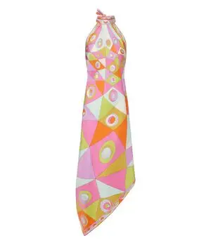Emilio Pucci Silk Twill Midi Dress - Multicoloured
