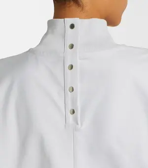 Alaïa Cropped Cotton Jersey T-shirt