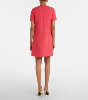 Valentino Garavani Crepe Couture Embellished Mini Dress