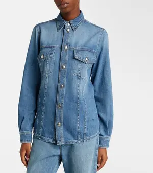 TOD'S Denim Button-down Shirt