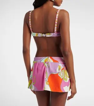 Emilio Pucci Orchidee Cotton Terry Bikini Top