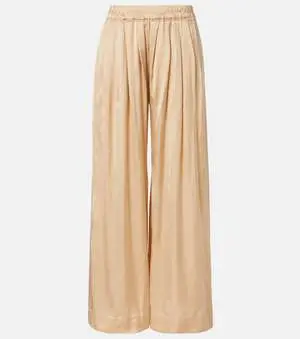 Isabel Marant Étoile Nolia Satin Wide-leg Pants - Gold