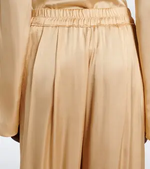 Isabel Marant Étoile Nolia Satin Wide-leg Pants - Gold