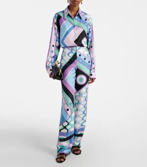 Emilio Pucci Vivara Silk Twill Shirt - Multicoloured