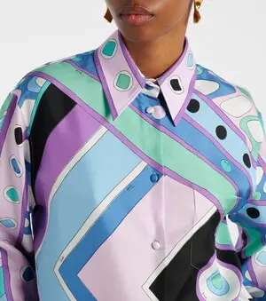 Emilio Pucci Vivara Silk Twill Shirt - Multicoloured