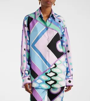 Emilio Pucci Vivara Silk Twill Shirt - Multicoloured