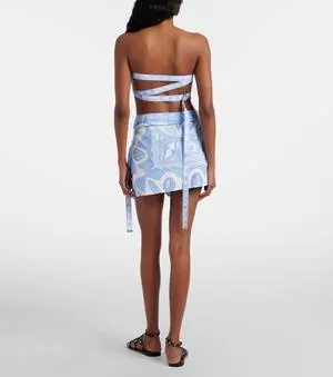 Emilio Pucci Printed Cotton Wrap Skirt